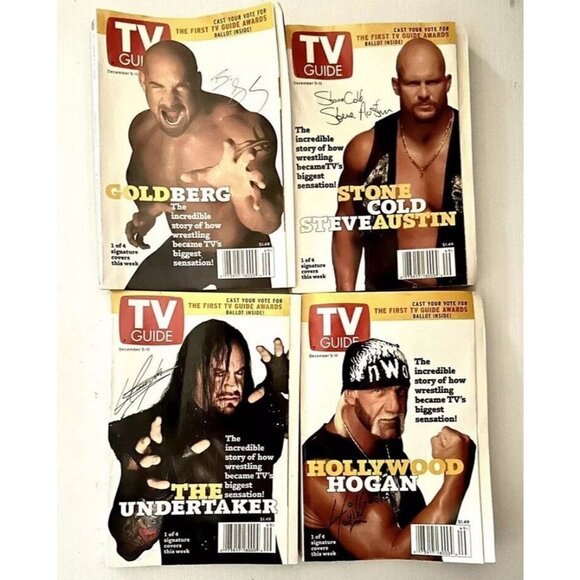 TV Guide | Accents | Wwf Wcw Tv Guide Dec 998 Hulk Hogan Stone Cold ...